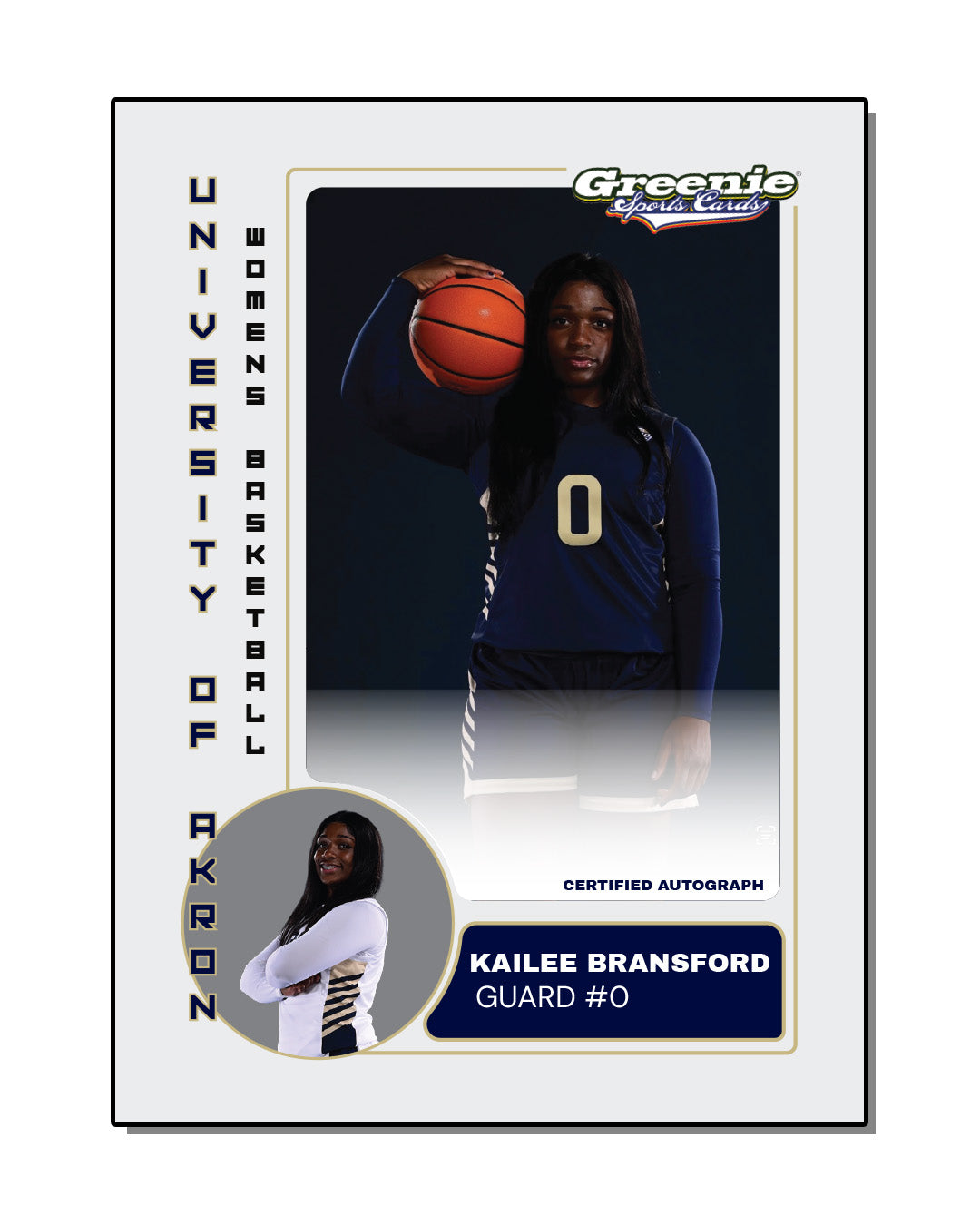 KAILEE BRANSFORD Certified Autograph Trading Card 2025-26 Greenie Spor ...