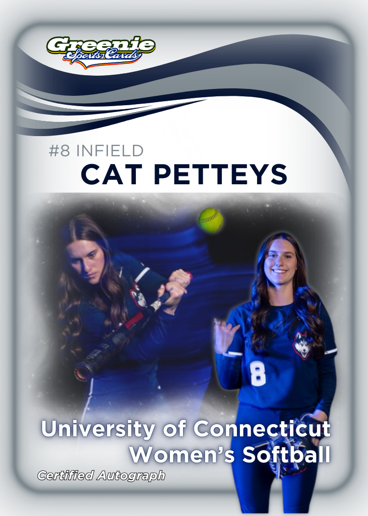 CAT PETTEYS Certified Autograph Trading Card 2025 Greenie Sports Cards ...